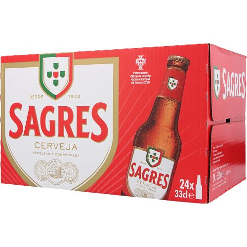 Sagres Beer 330ml 24 Unidades – Brazuka Meat