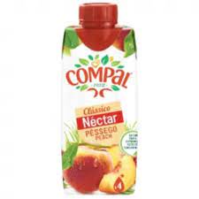 Compal Clássico Pêssego 330mL pack 6 unidades - Classic Compal Peach 3 ...